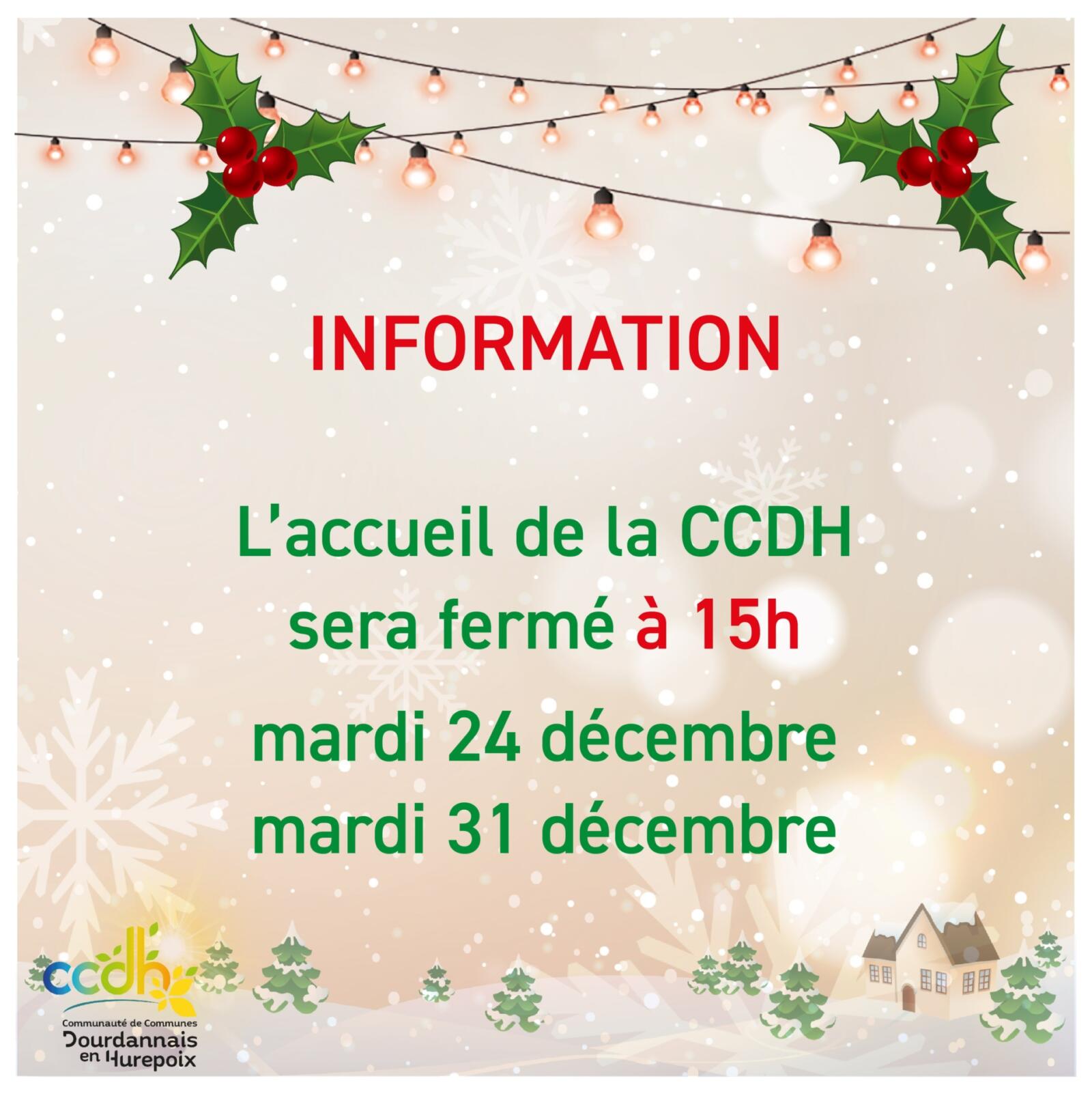 Changement d'horaire - CCDH